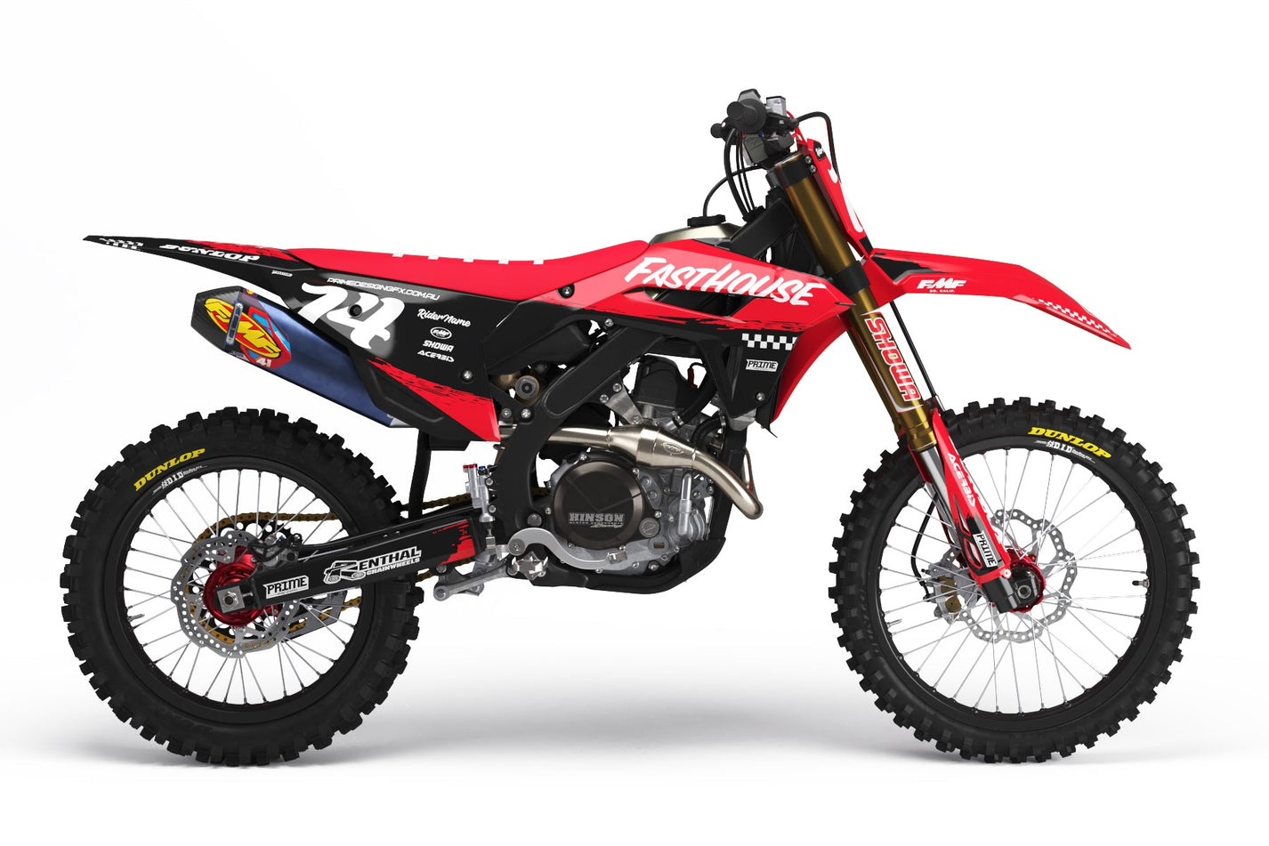 Speed Red - Honda Mini Bike Full Graphics Kit – Prime Design Graphics