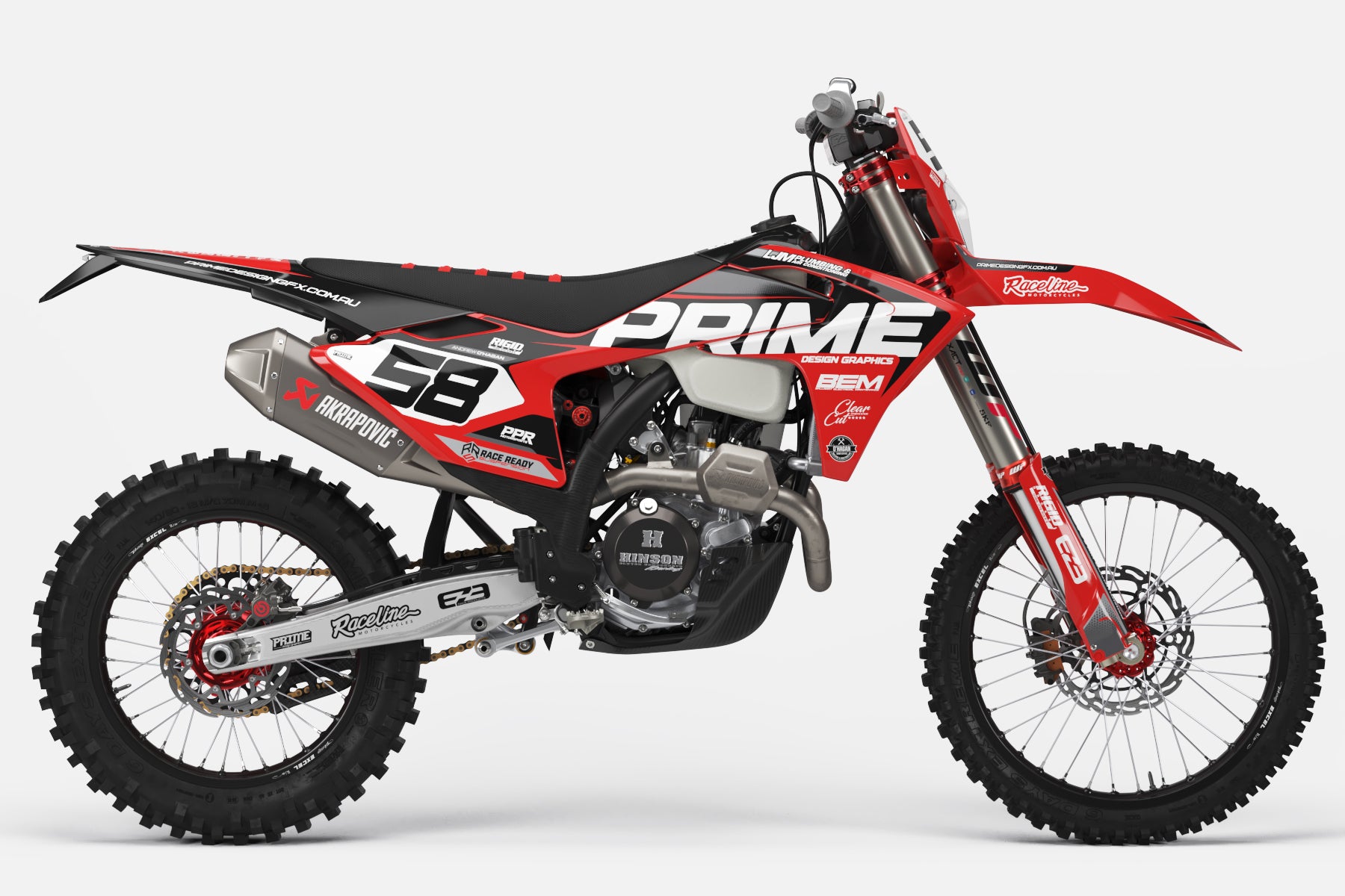 Dominator Black - GasGas Mini Bike Full Graphics Kit – Prime Design ...