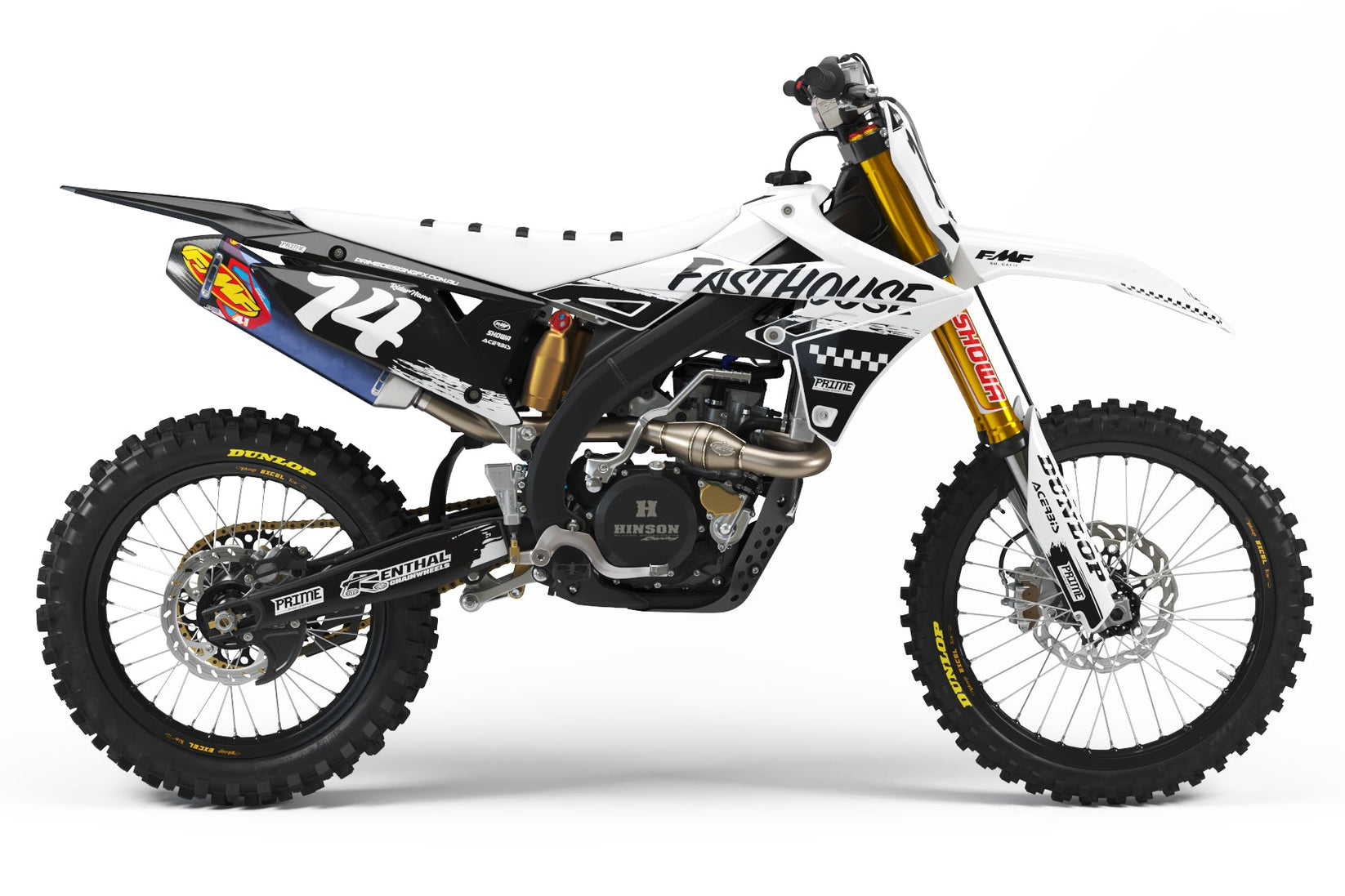 Speed White - Suzuki Mini Bike Full Graphics Kit – Prime Design Graphics